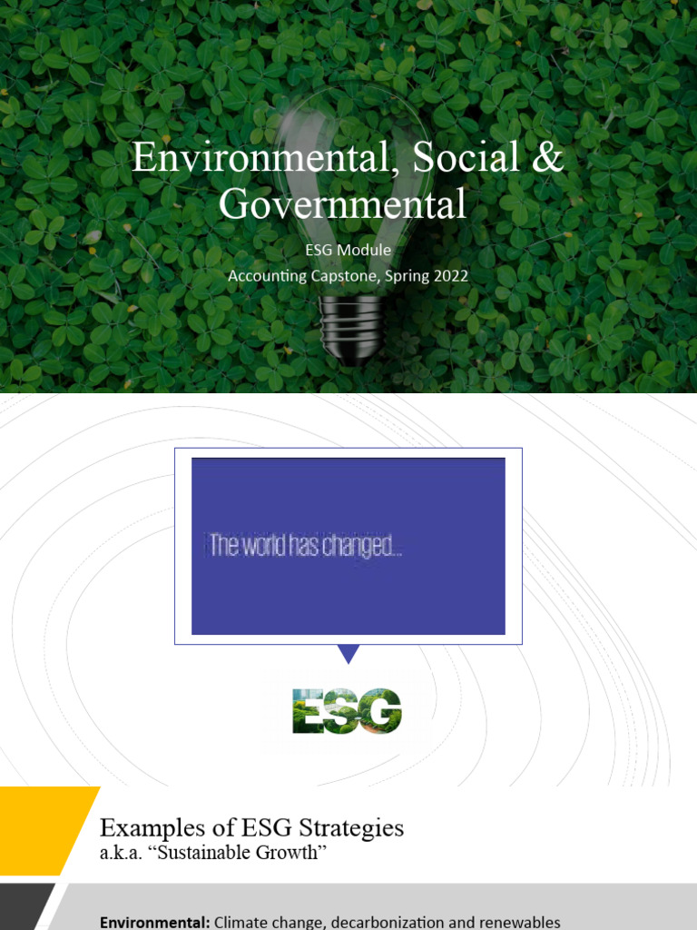 Introduction Esg Reporting Powerpoint | PDF