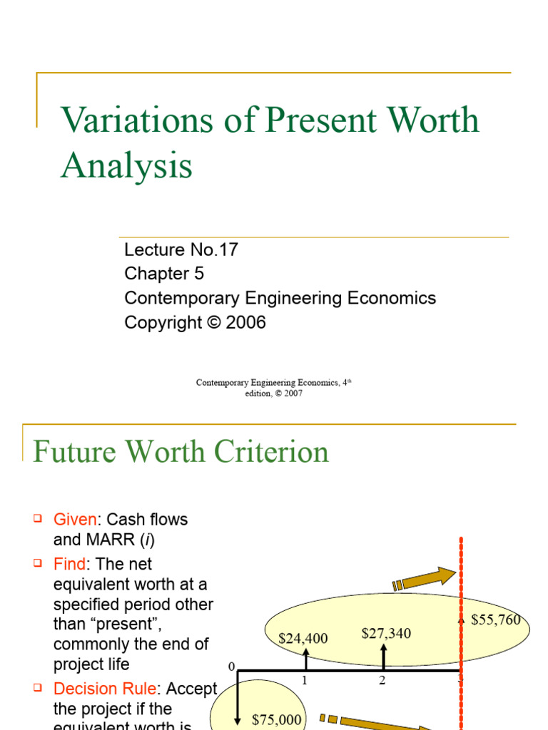 Chapter 15 Variations of Present Worth Analysis | PDF