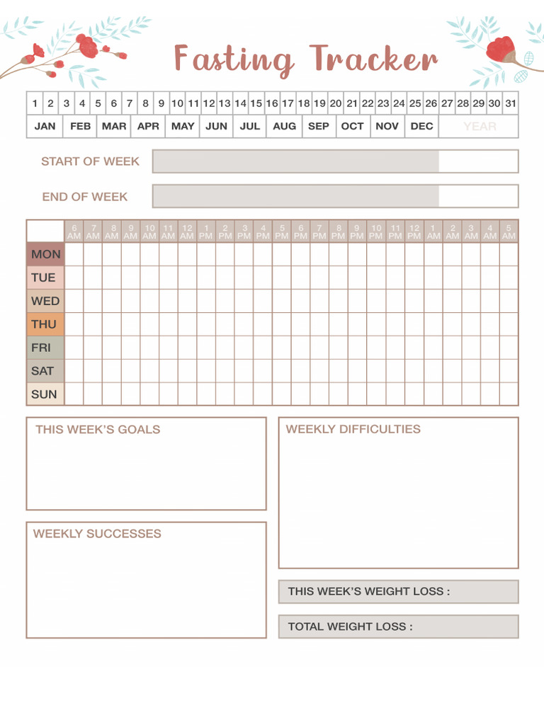 Workout and Meal Planner A4 | PDF
