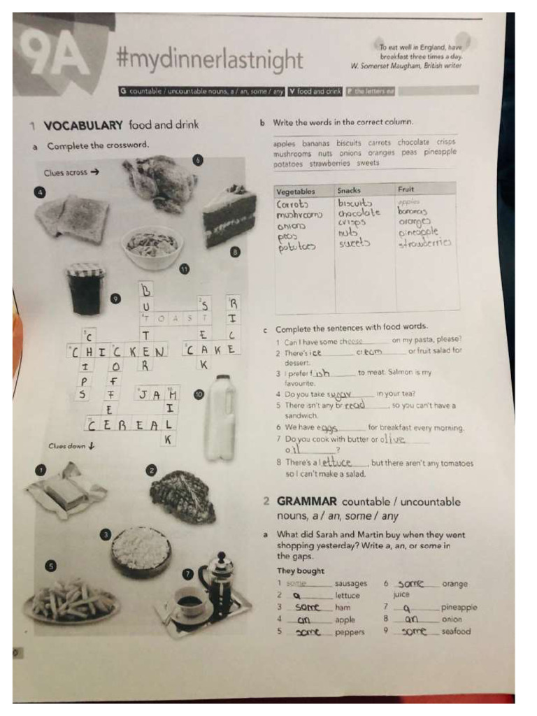 Workbook 9A_English File Students book 4th edition Level1 | PDF