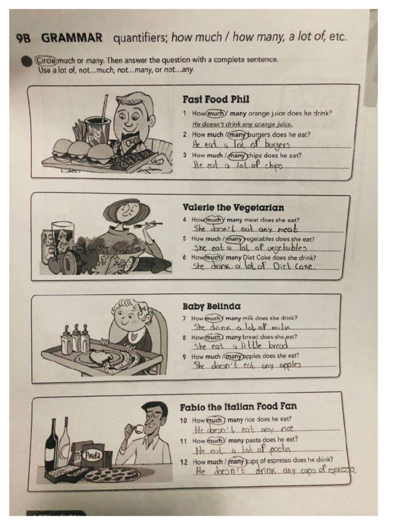 Grammar 9B_English File Students book 4th edition Level1 | PDF