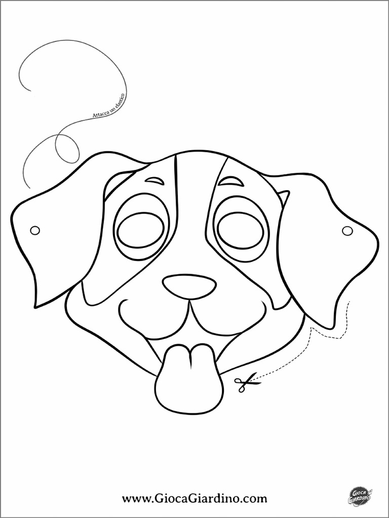 Maschera Cane - Da Colorare | PDF