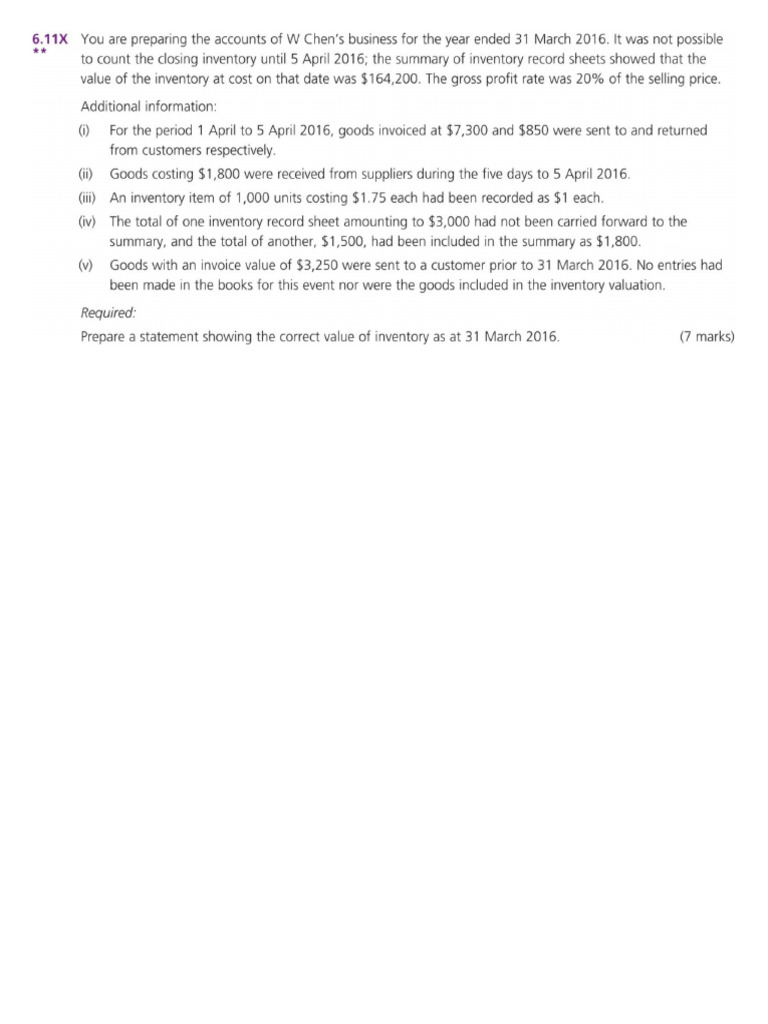 Accounting Exercises | PDF