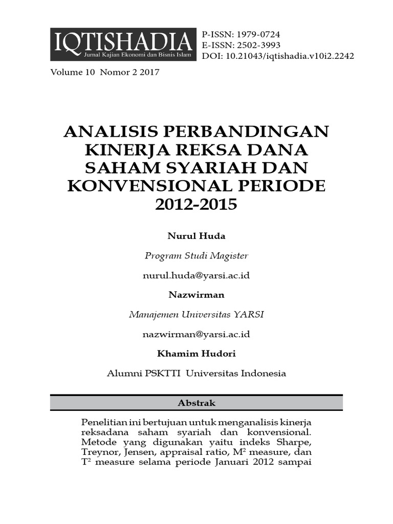 Analisis Perbandingan Kinerja Reksa Dana | PDF