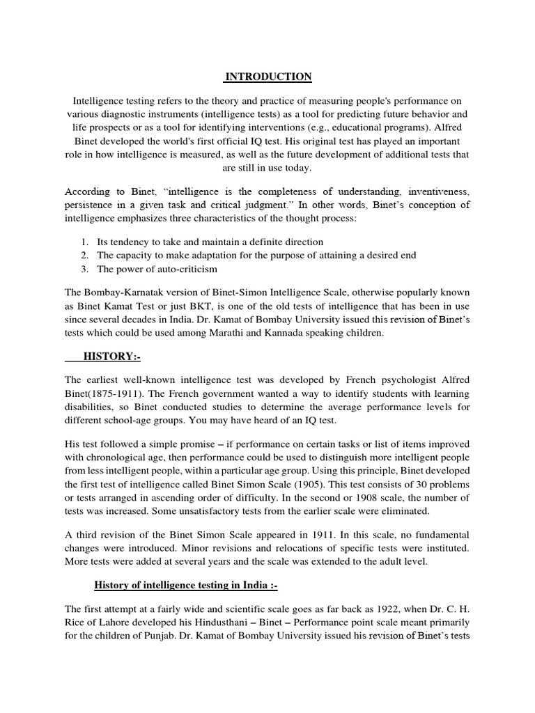 BKT Handout | PDF | Intelligence Quotient | Learning Disability