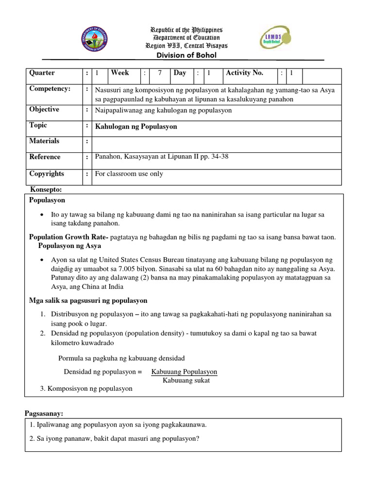 AP7 Q1 W7Day1-3 | PDF