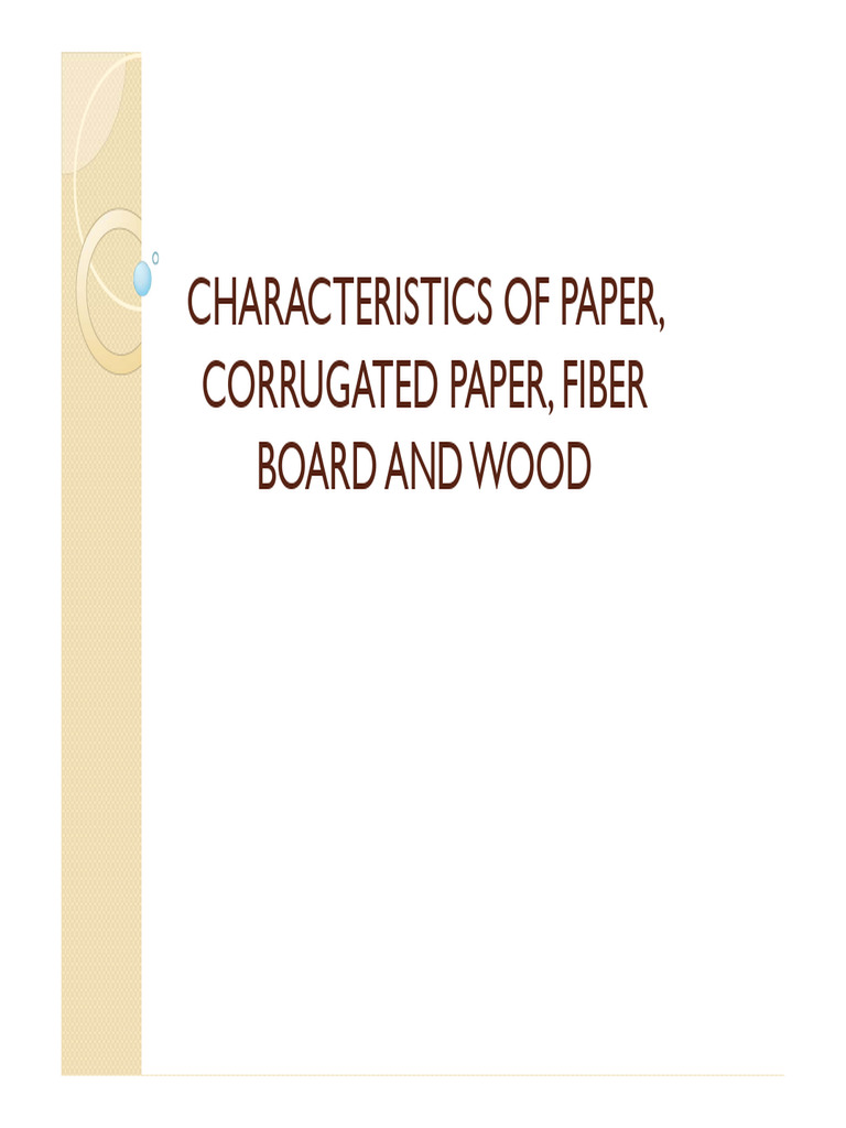 04.characteristics of Paper, Corrugated Paper, Fiber Board and Wood ...