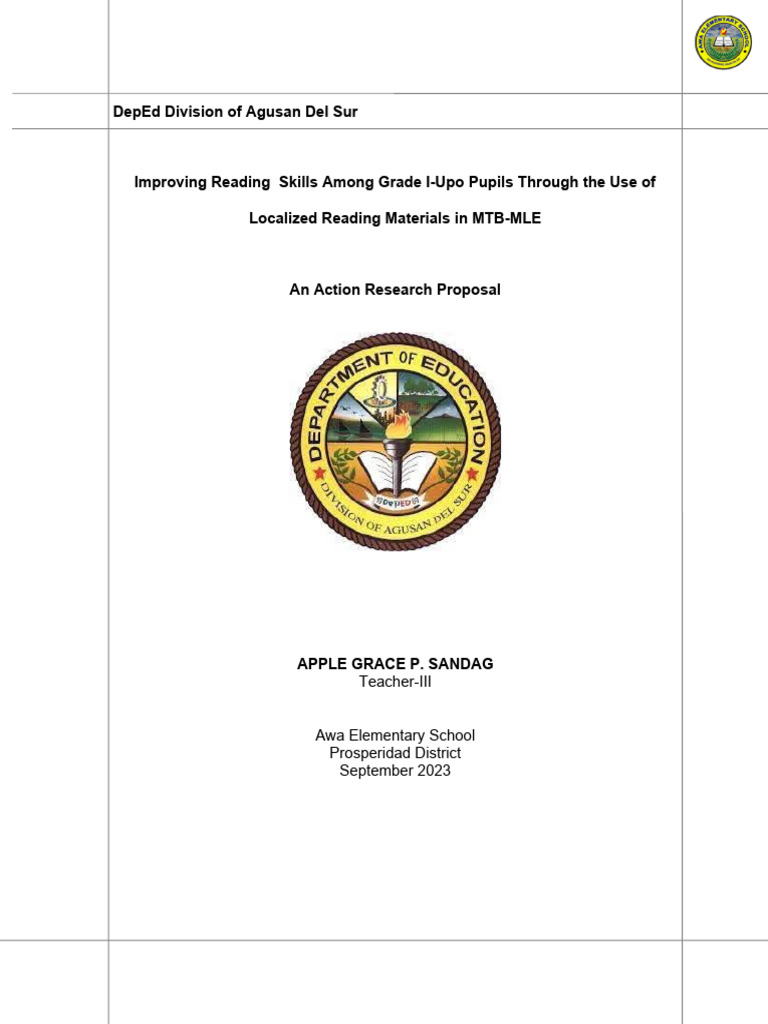 Improving Reading Skills Among Grade I (1) | PDF | Reading Comprehension | Learning Styles