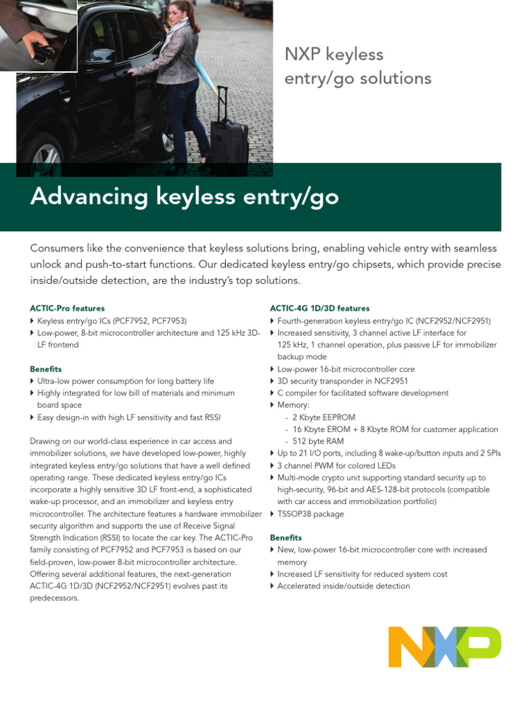 Keyless Entry Solutions for Auto Engineers | PDF | Microcontroller ...