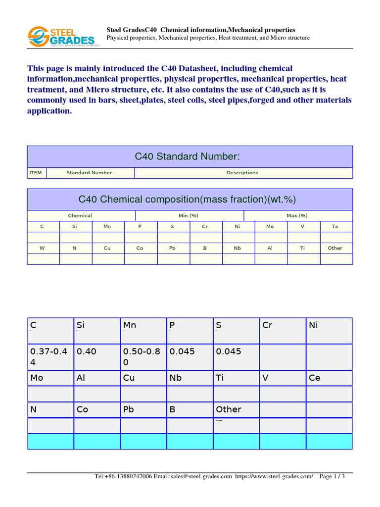 C40 Datasheet | PDF