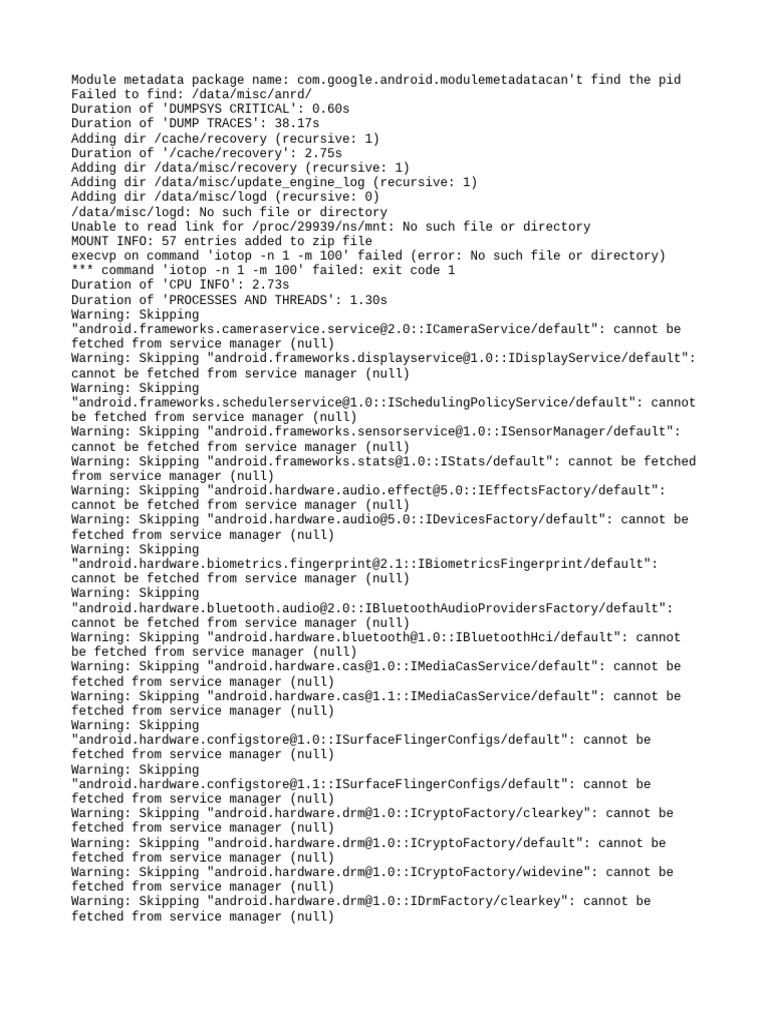 Bugreport X680B OP QP1A.190711.020 2023 12 14 23 44 19 Dumpstate - Log 29898 | PDF | Information ...