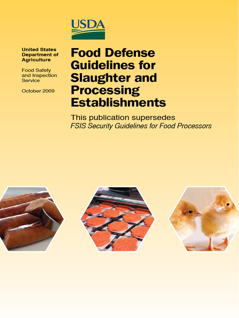 Food Defense Plan Slaughter Processing Plants English | PDF | Food Safety