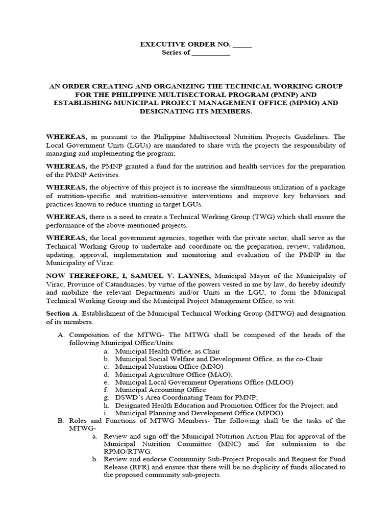 Executive Order PMNP 2023 | PDF