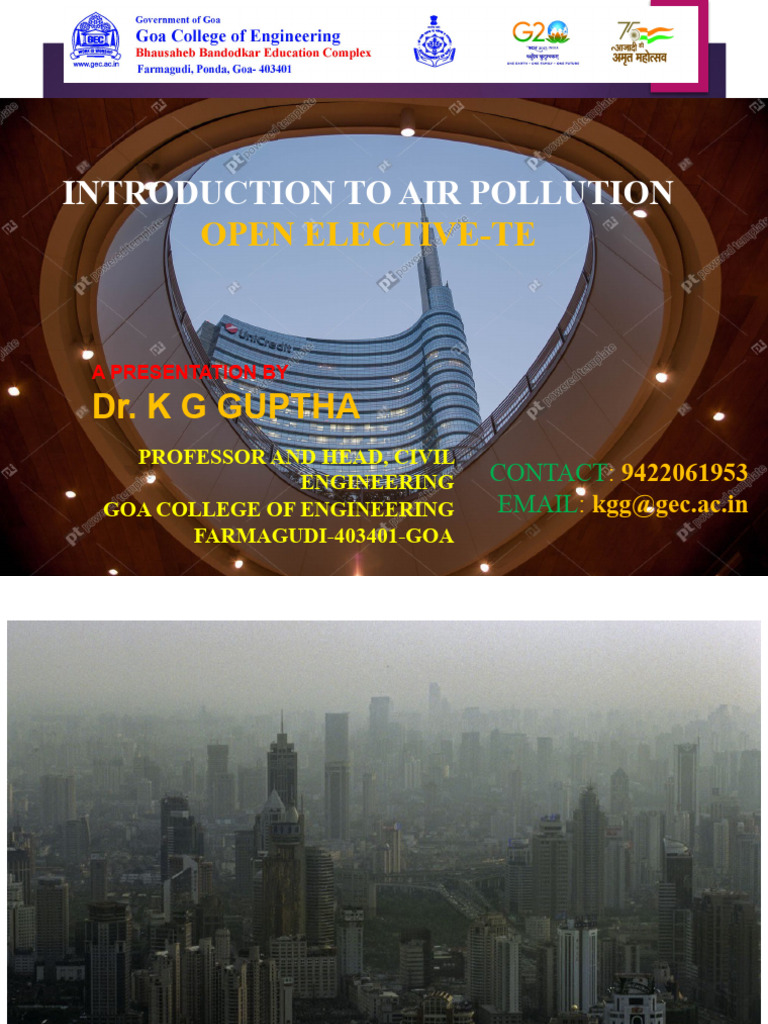 Introduction To Air Pollution | PDF | Atmosphere Of Earth | Air Pollution