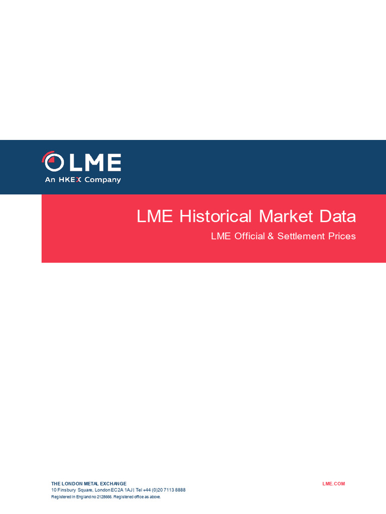 LME Official & Settlement Prices Overview | PDF | Prices | United ...