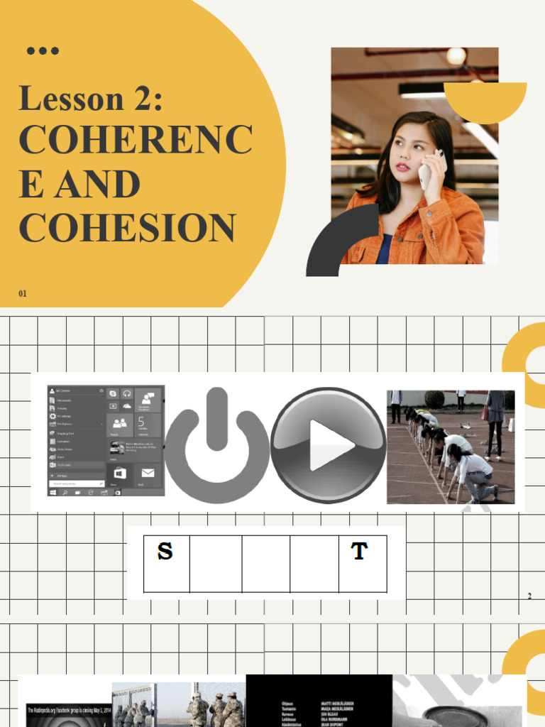 Reading and Writing M2 - Lesson 2 Coherence and Cohesion | PDF ...