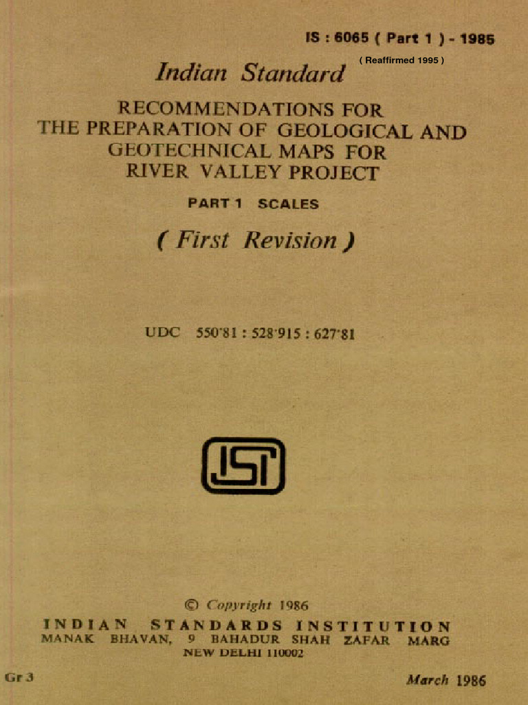 6065-1prepration of Geological & Geotechnical Maps For River Valley ...