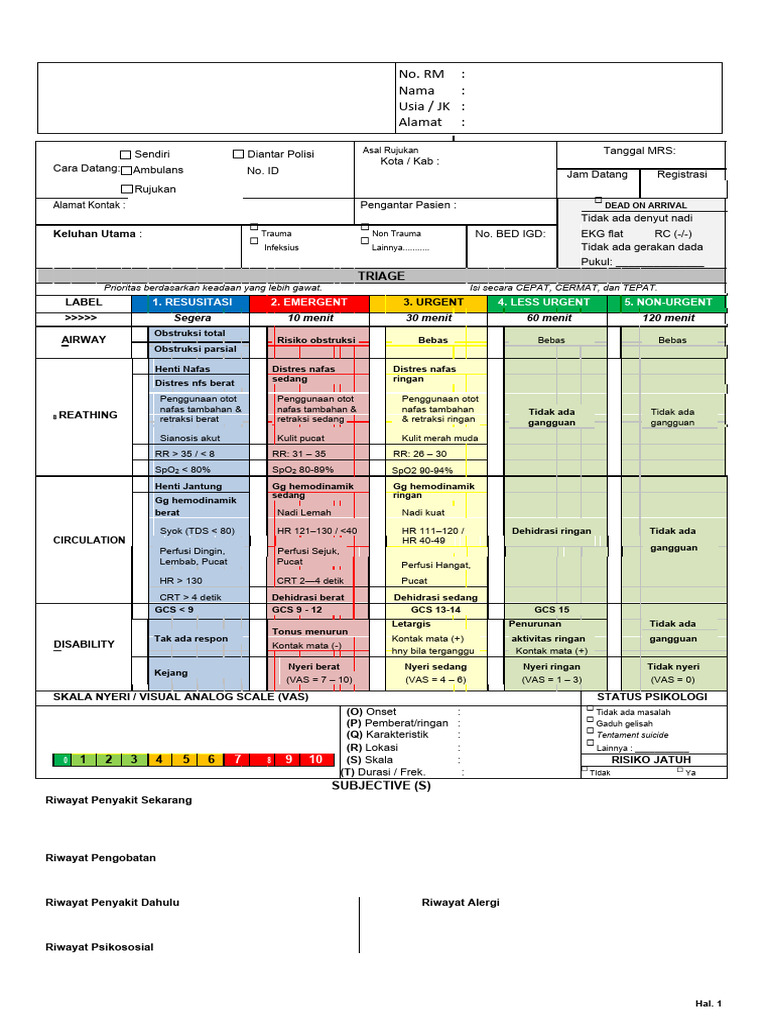 Formulir Triase | PDF