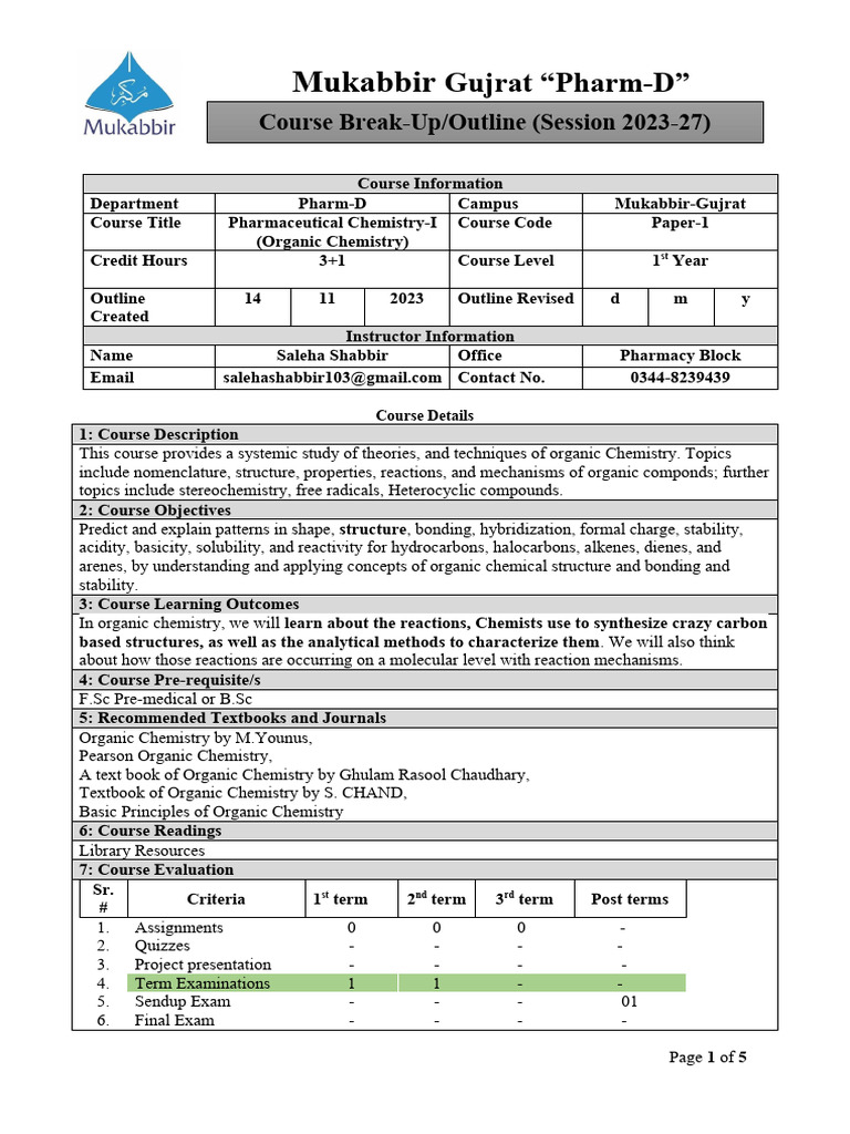 Organic Chem. Planner 2k23 | PDF | Organic Chemistry | Chemistry