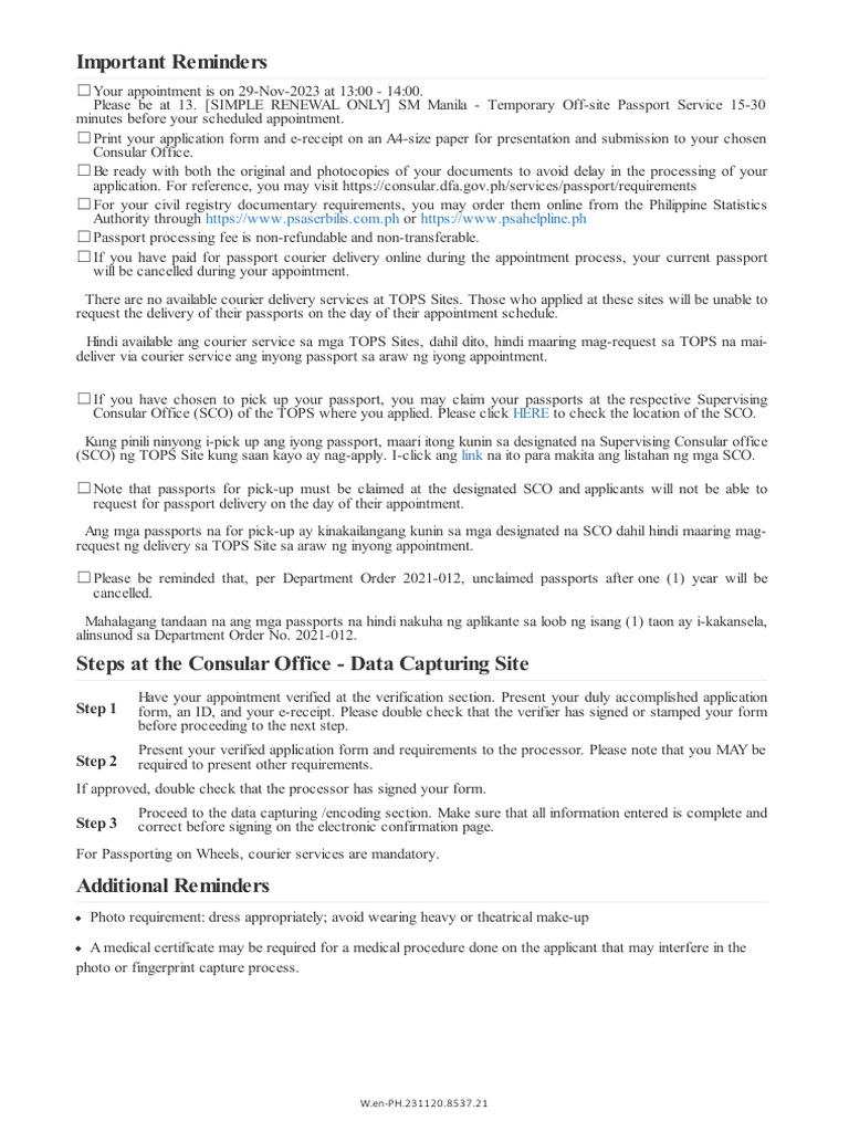 Important Reminders: Step 1 | PDF | Government | National Security