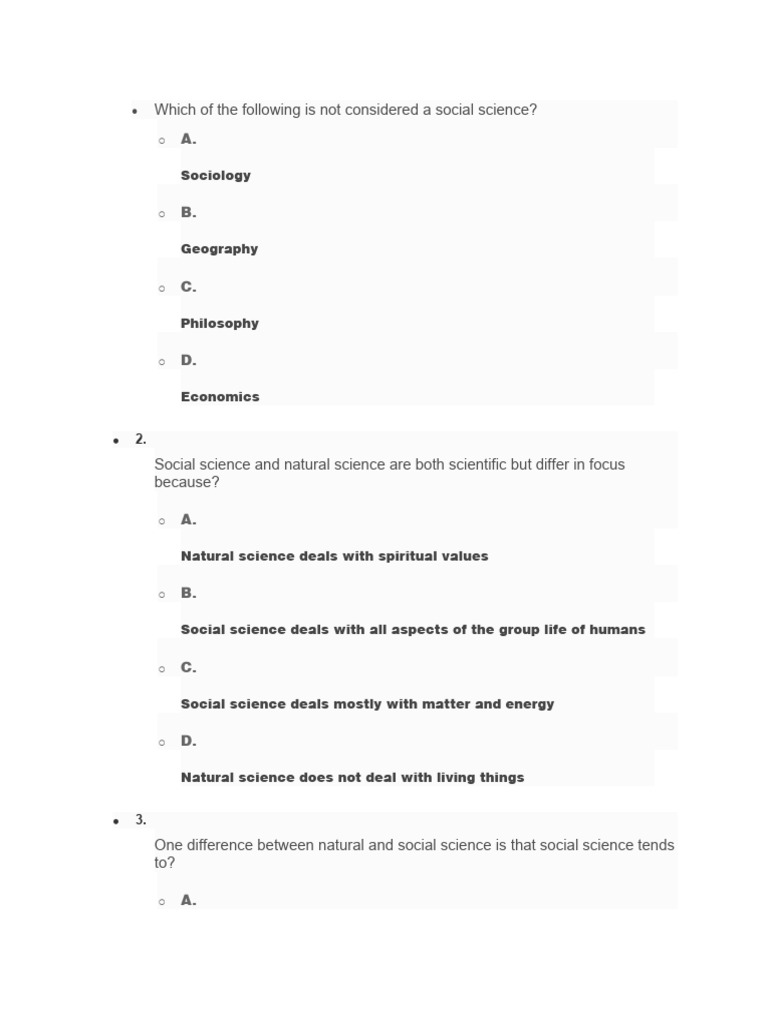Exam in Soc Scie | PDF | Social Sciences | Science