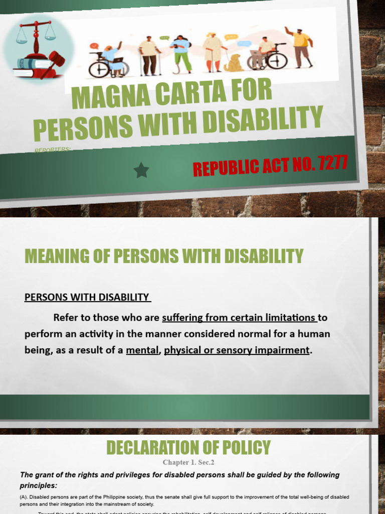 RA 7277_ Magna Carta for PWDs | PDF | Employment | Disability