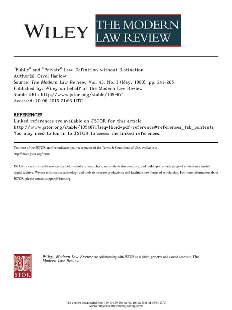 Public vs. Private Law: A Critical Analysis | PDF | Tort | Damages