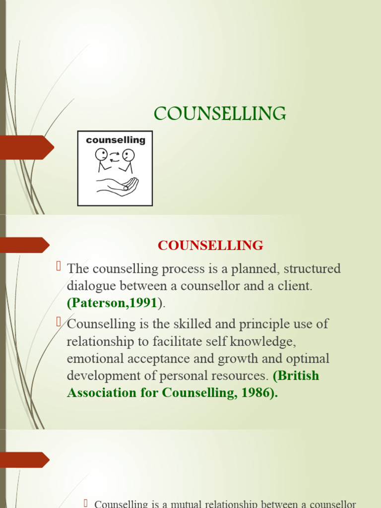 Module 1 Counselling Process | PDF