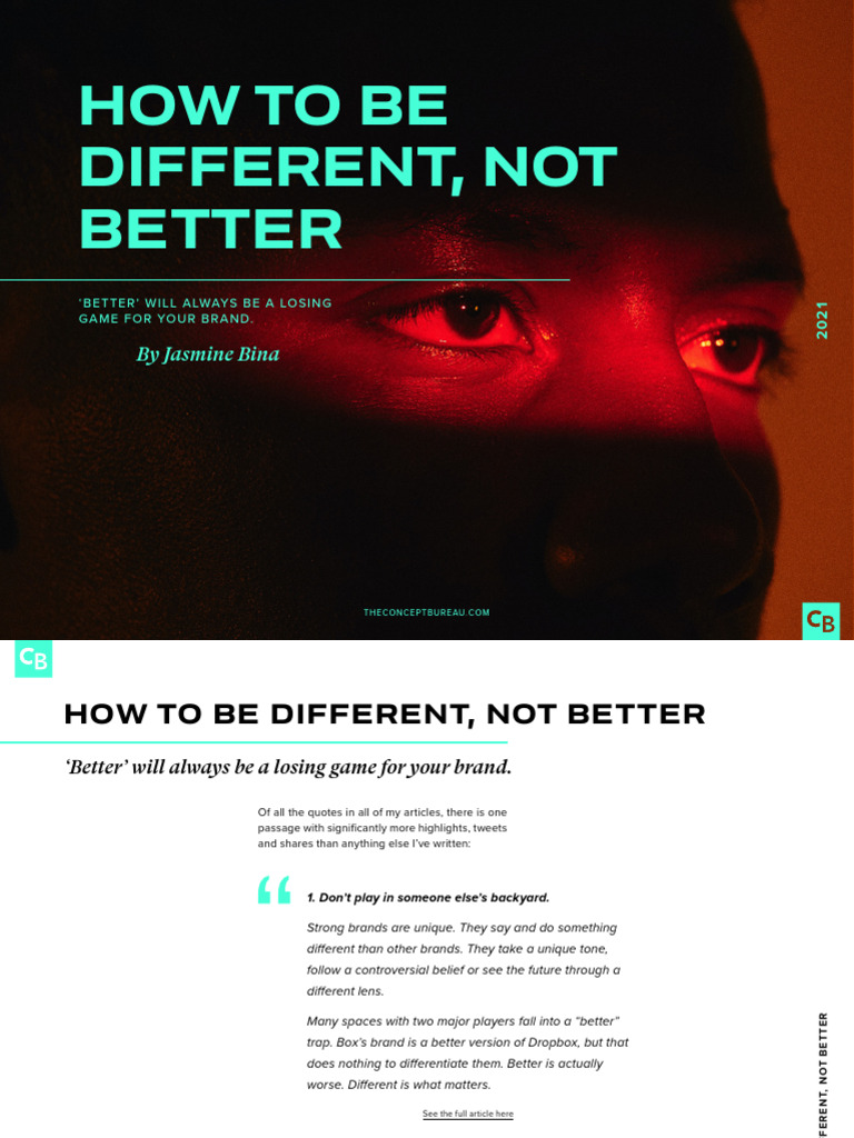 Different Not Better Concept Bureau Report | PDF | Brand | Luxury Goods
