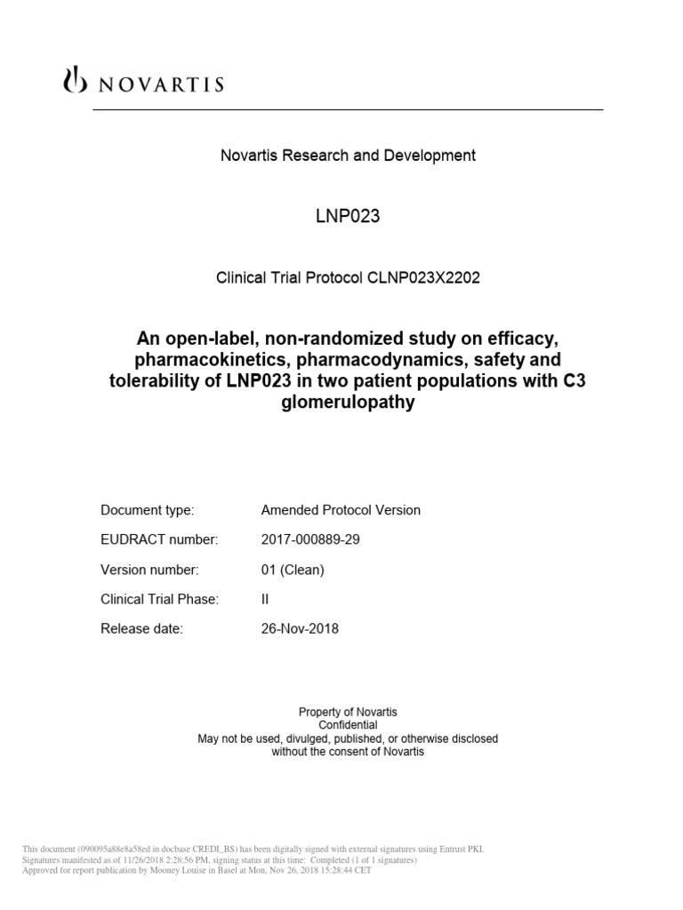 Nibr CLNP023X2202 v01 Protocol | PDF