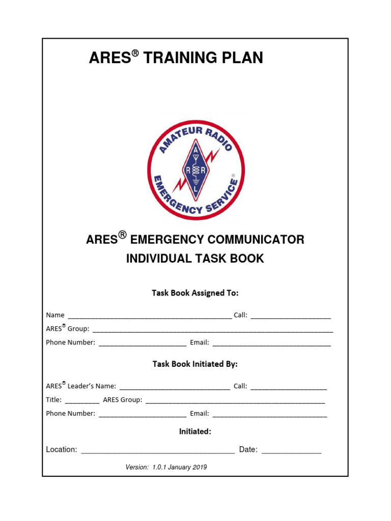 ARES Emergency Communicator Task Book | PDF | Incident Command System ...