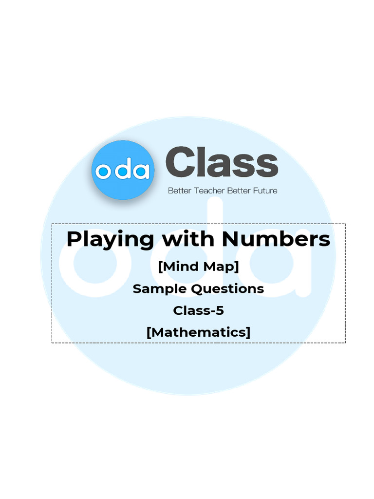 Class-5 Ch-3 Playing With Numbers | PDF