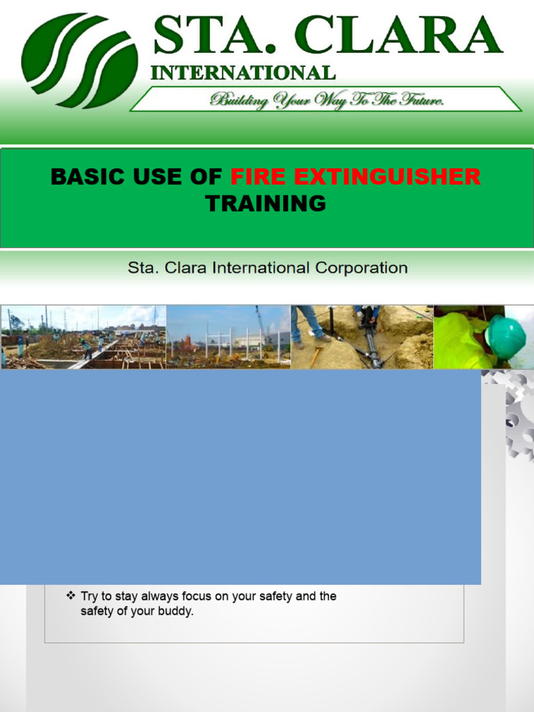 Basic Use of Fire Extinguisher Training | PDF