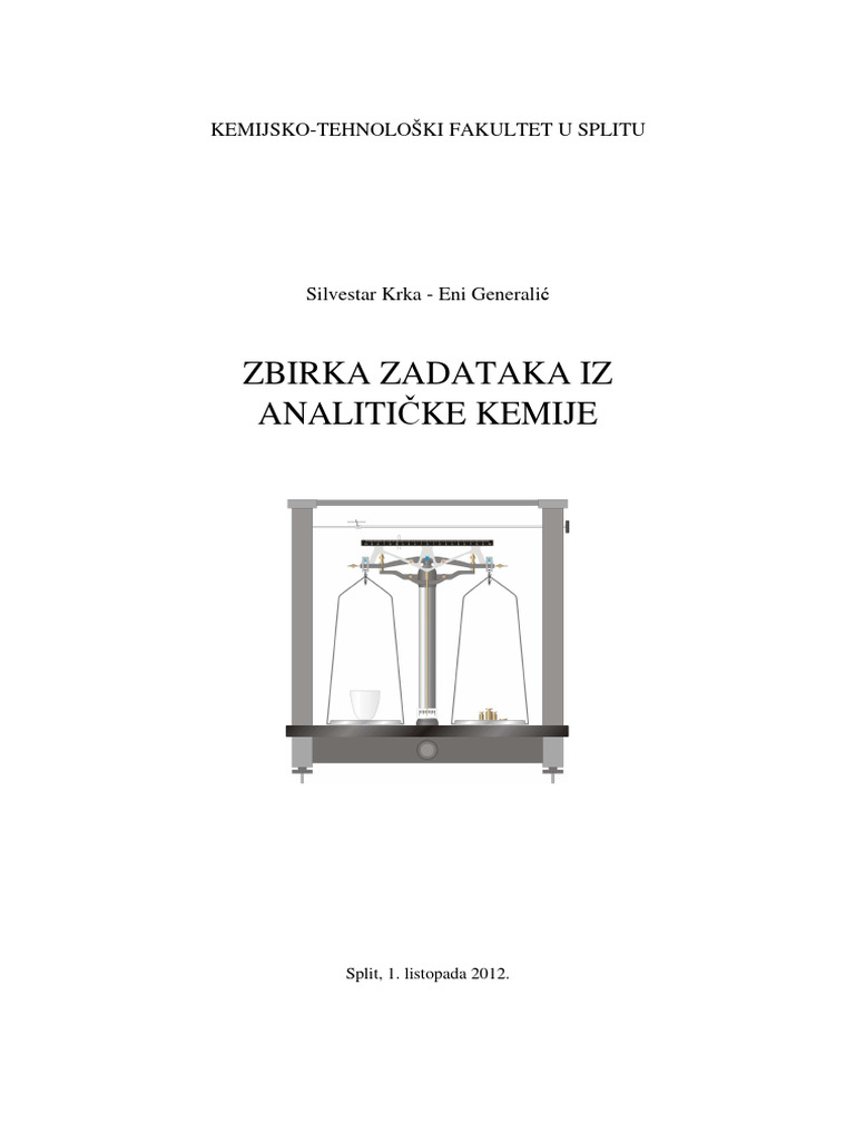 Zbirka Zadataka Iz Analiticke Kemije | PDF