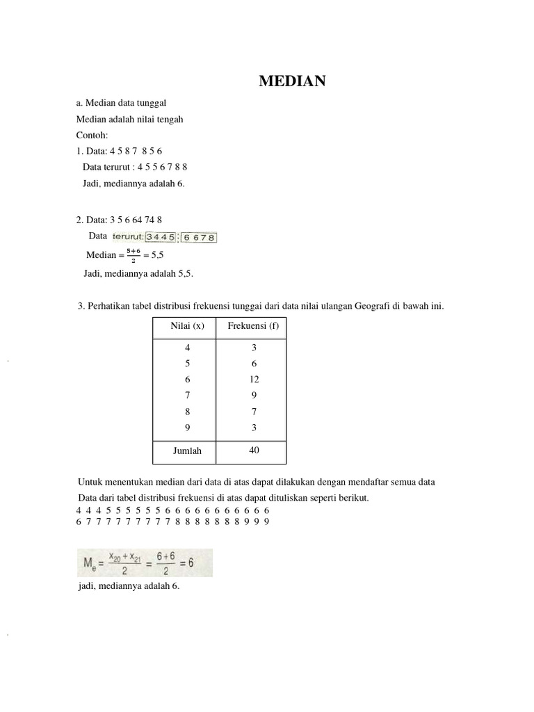 Median Dan Modus 2024 | PDF