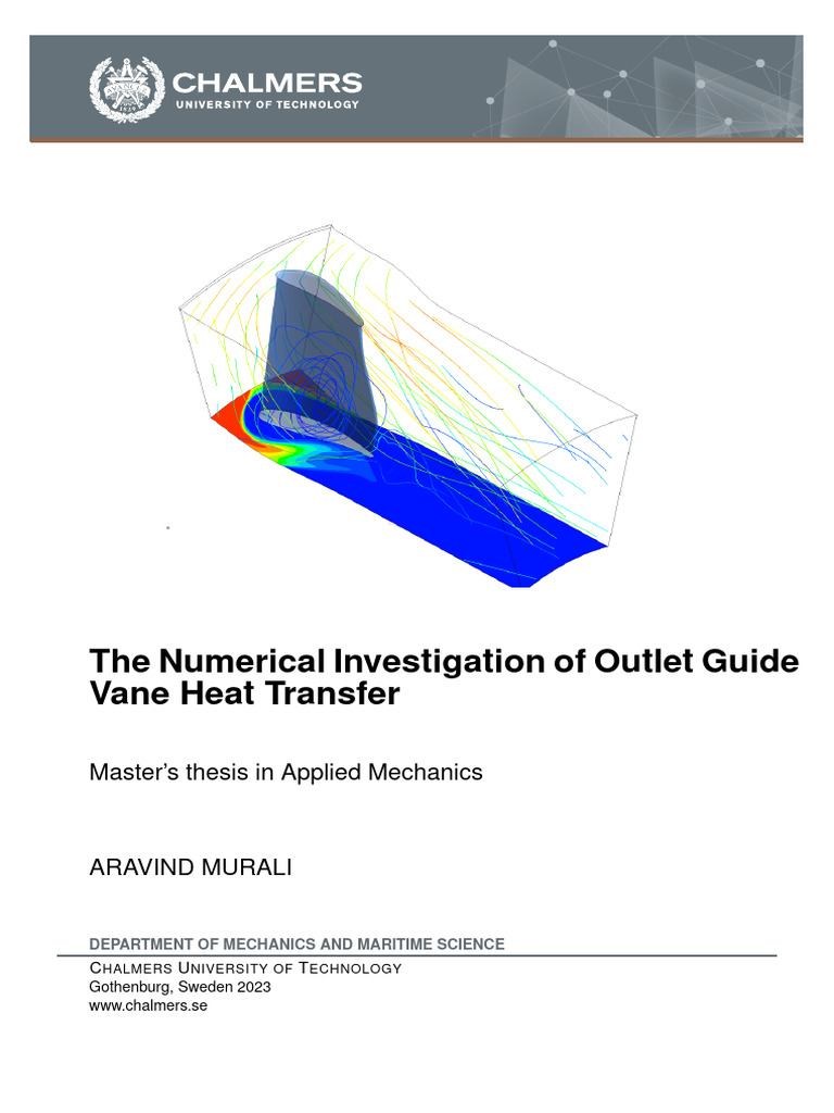 The Numerical Investigation of Outlet Guide Vane Heat Transfer | PDF | Laminar Flow | Turbulence