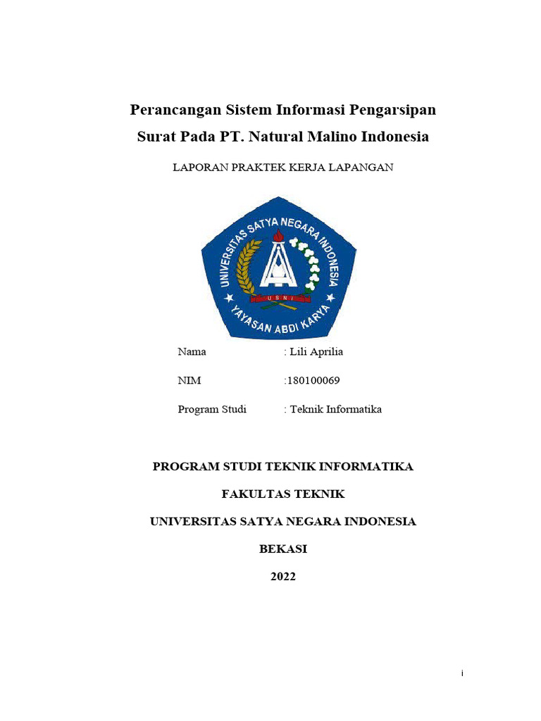 Sistem Informasi Pengarsipan Surat PT. NMI | PDF | Karier ...