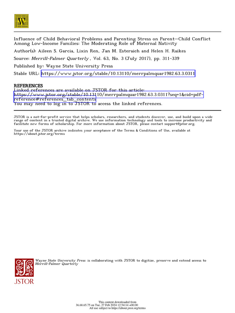 Garcia 2017 | PDF | Parenting | Survey Methodology