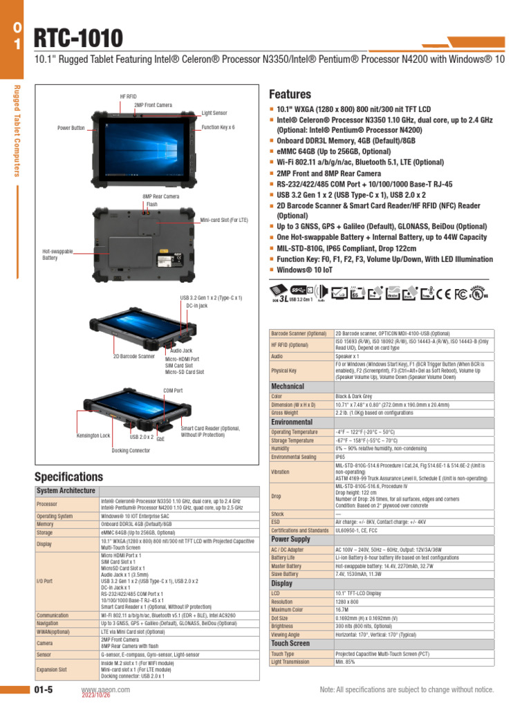 RTC 1010 | PDF | Smartphone | Tablet Computer