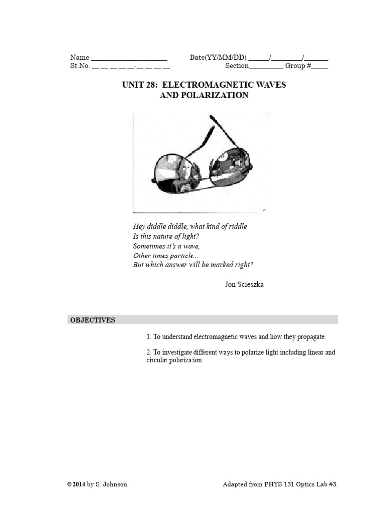 Unit 28 | PDF | Waves | Electromagnetic Radiation