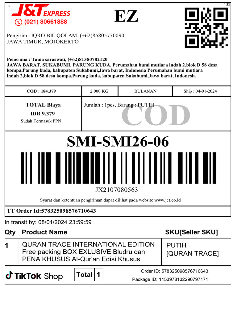 01-04 - 16-11-36 - Shipping Label+packing List | PDF