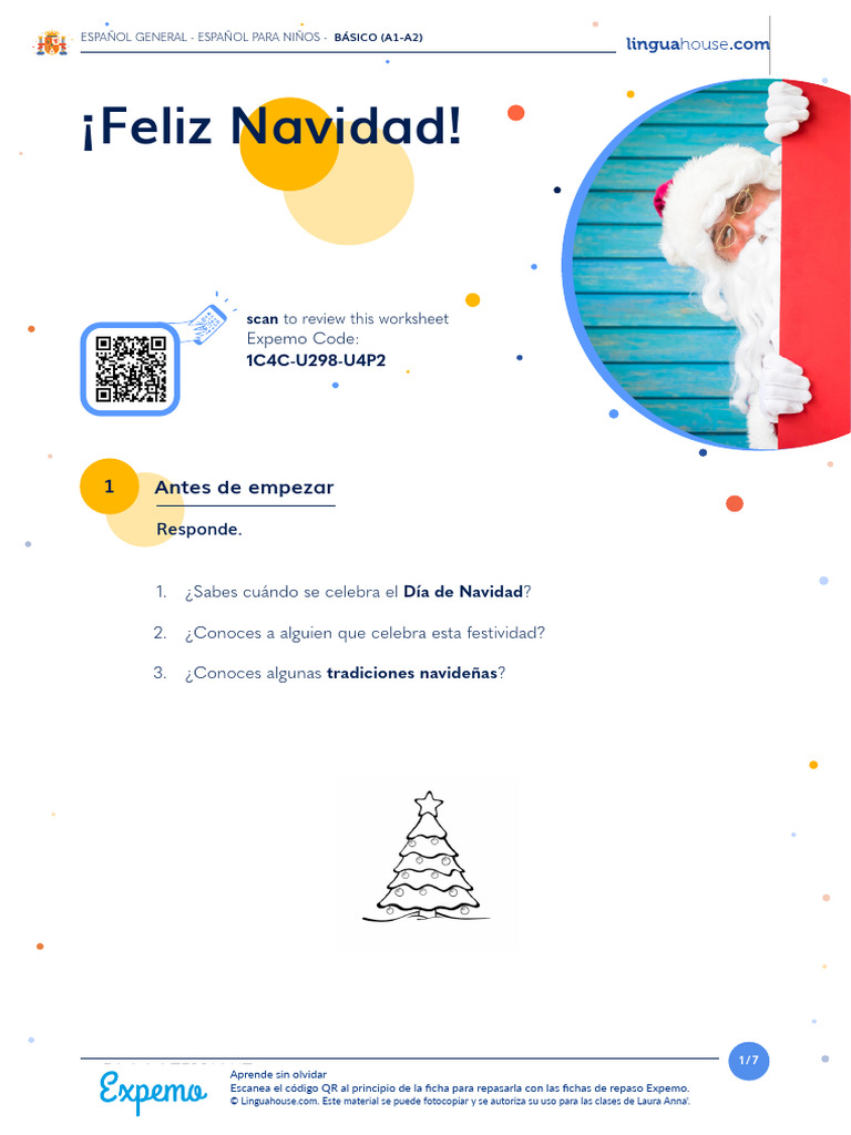 ¡Feliz Navidad Castellano Spanish Student | PDF | Navidad | Tradiciones ...