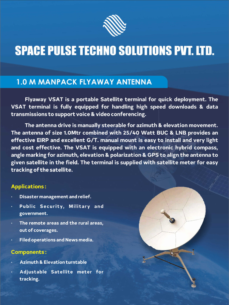 1.0 M Manpack Flyaway - Ku-Band Flyer | PDF