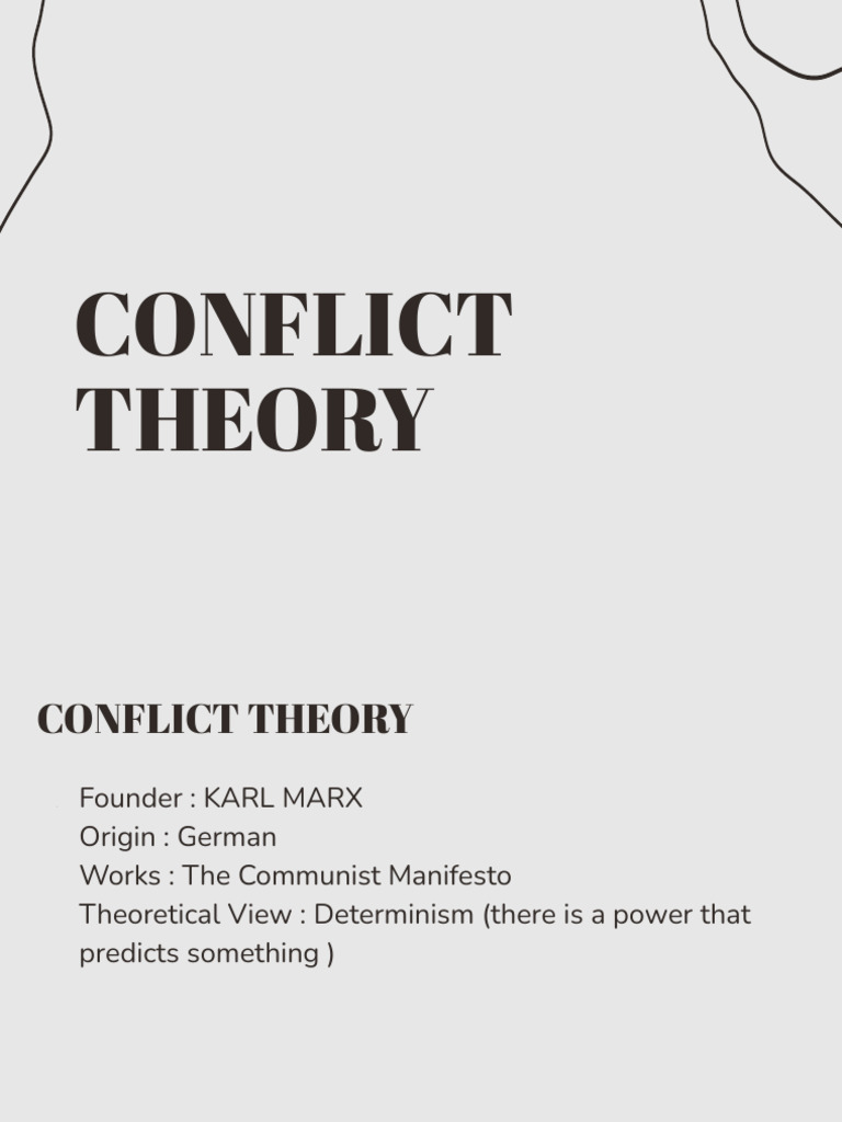5. Conflict Theory | PDF | Karl Marx | Marx's Theory Of Alienation