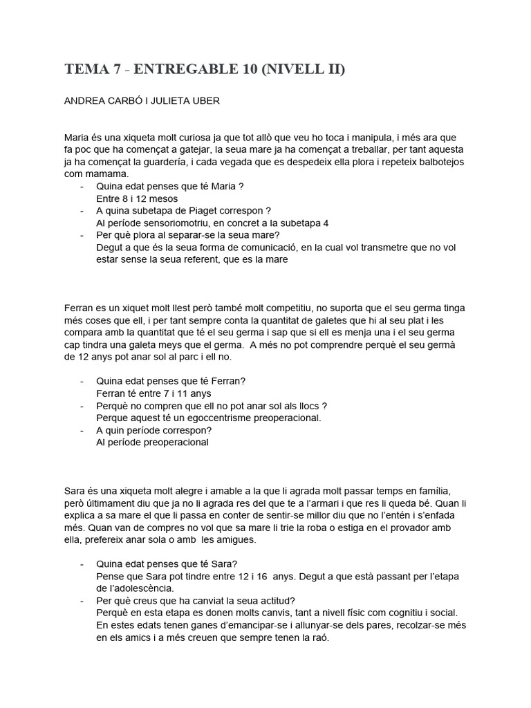 Tema 7 - Entregable 10 (Nivell II) | PDF