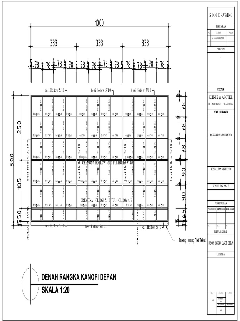 Denah Rangka Kanopi | PDF