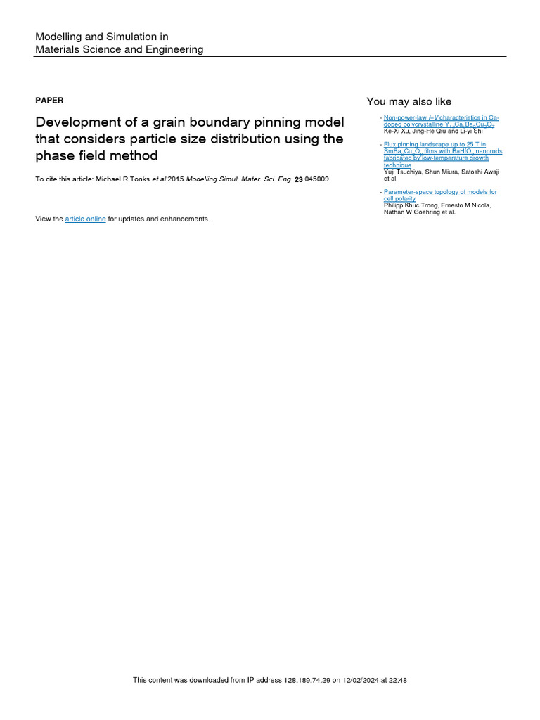 Moose Particle Pinning Model | PDF | Monte Carlo Method | Force