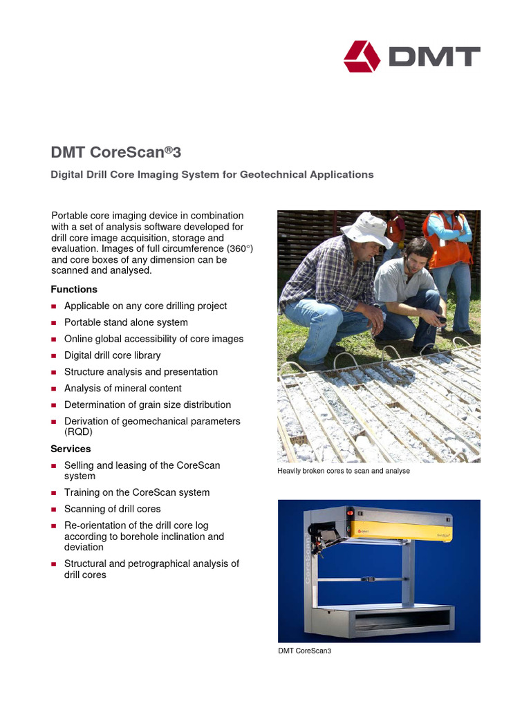 DMT CoreScan3 Geotechnics | PDF