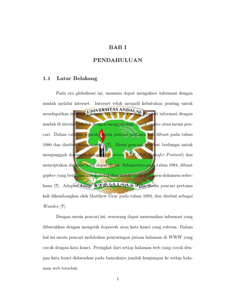 Pemeringkatan Halaman Web dengan Rantai Markov | PDF
