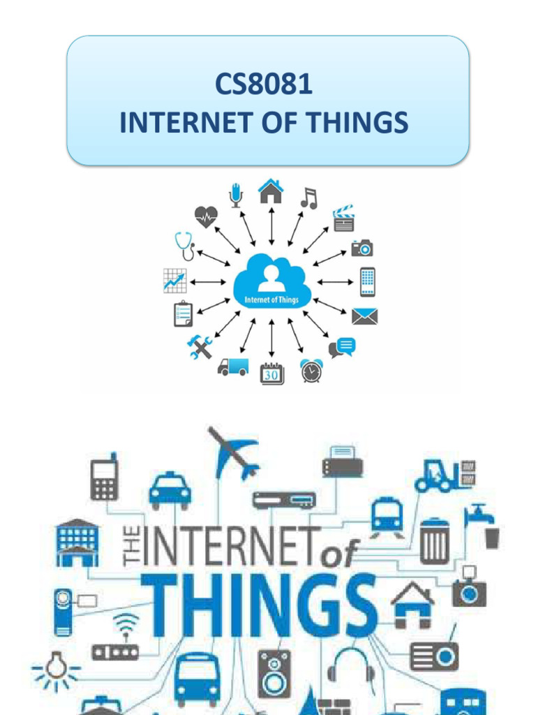 Iot Unit I | PDF | Internet Of Things | Computer Network